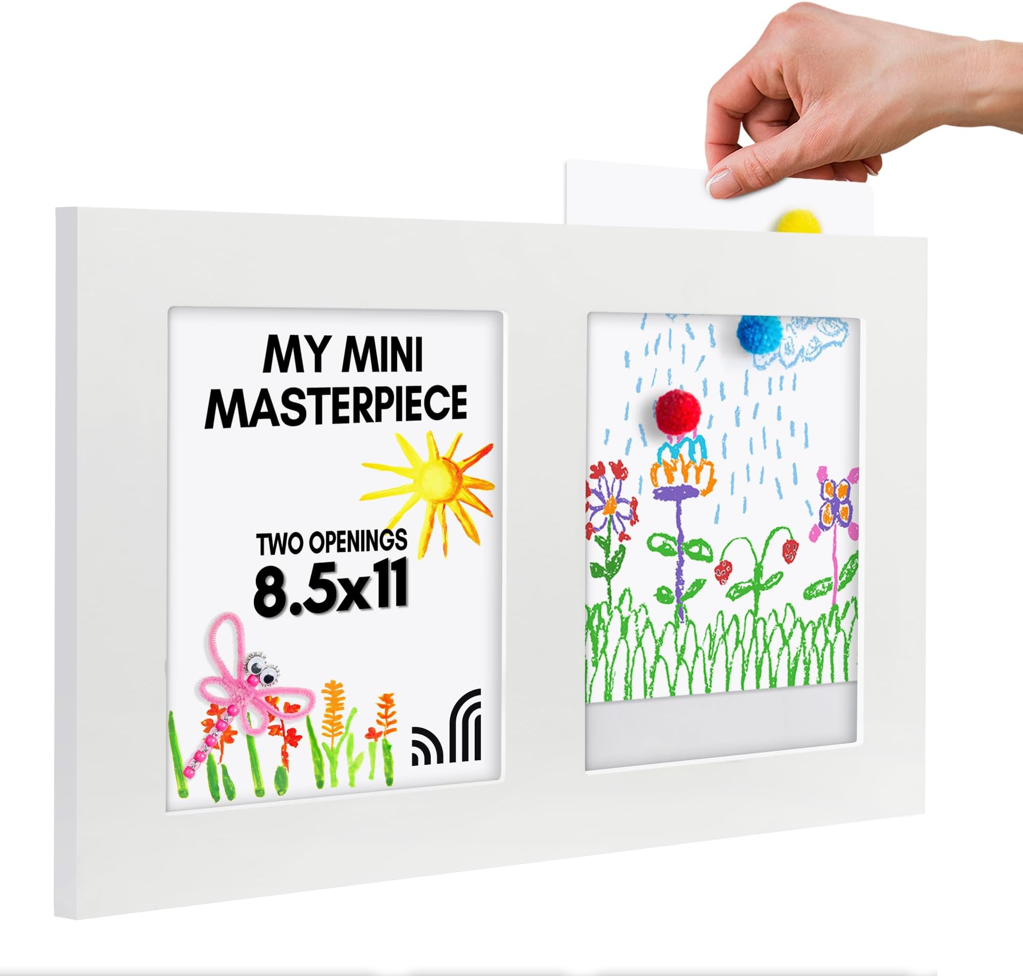 Amazon.com - Americanflat 8.5x11 Kids Art Frame - Slide In Picture ...