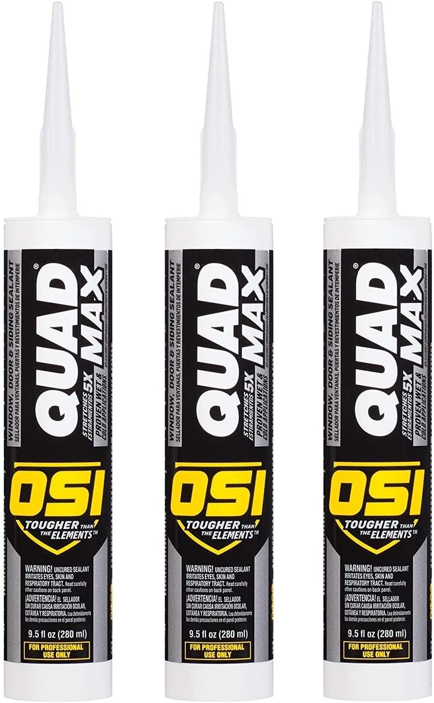 Amazon.com: 3 Pack OSI Sealants 9.5 oz Quad Max Window, Door and Siding ...