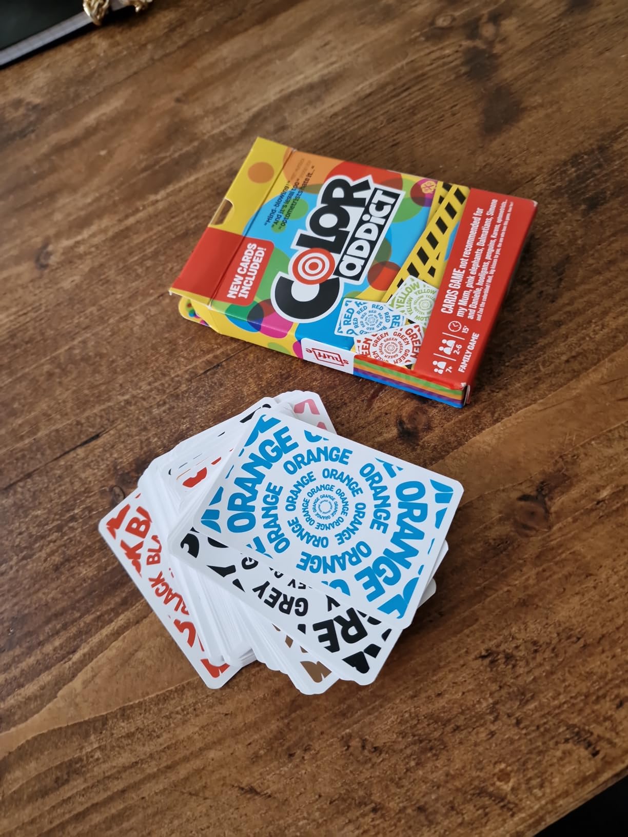 Shuffle Color Addict Card Game - 110 Double Sided Colour Cards, For 2-6 ...