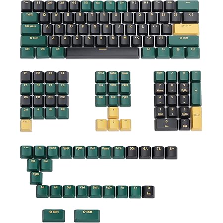 Amazon.com: 142 Dense Fog Keycaps Dye-Sub Thick PBT Cherry Profile Key ...