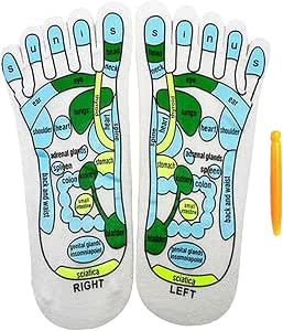 Reflexology Socks | Cotton Five Toe Separate Socks Massage Socks,Foot ...