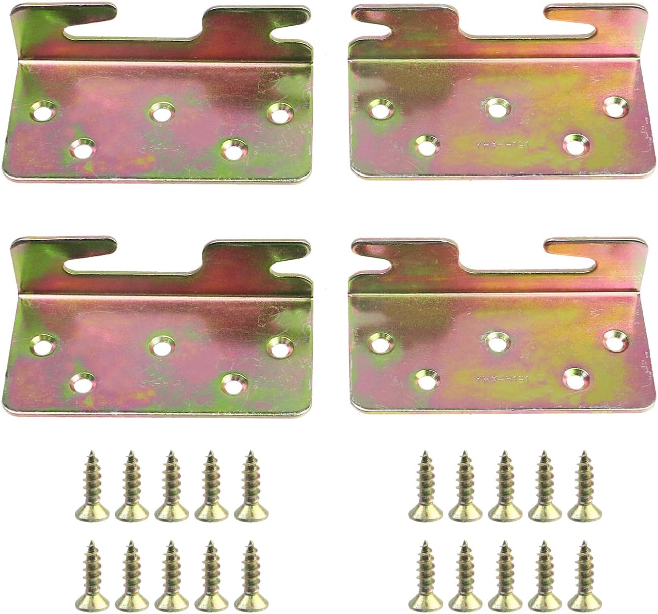 Amazon.com: Geesatis Bed Accessories Wood Bed Rail Bracket 4 PCS Bed ...