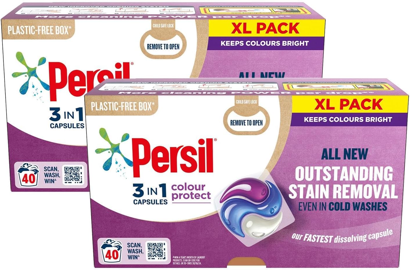 Persil XL 3-In-1 Washing Capsules All New Outstanding Stain Removal ...