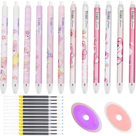 OFFCUP Cute Colour Pens, 10pcs Kitty Cat Gel Ink Pen, 0.38mm Roller ...