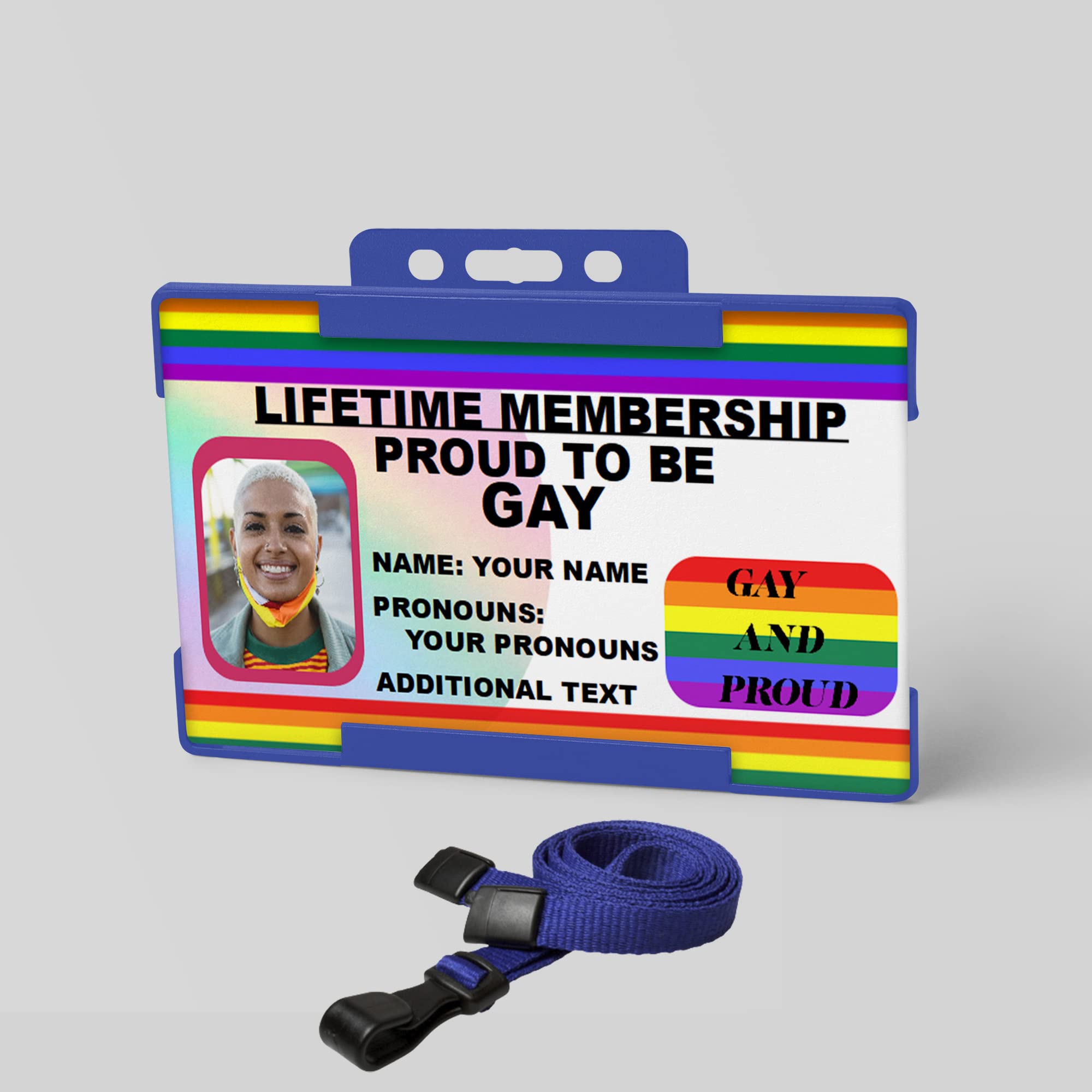 LGBTQ Gay ID Card - Gay Pride Photo ID : Amazon.co.uk: Stationery ...
