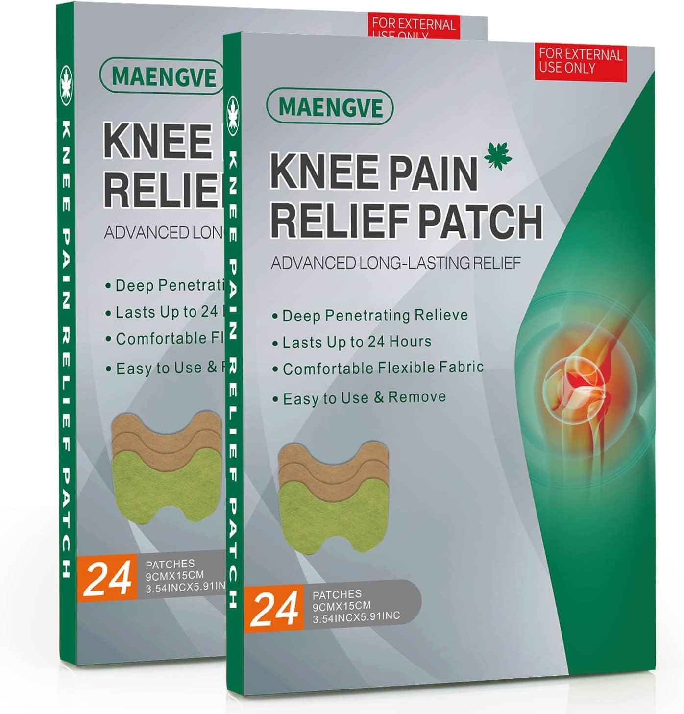 Amazon.com: Pain Relief Patches - Extra Strength Knee Pain Relief ...