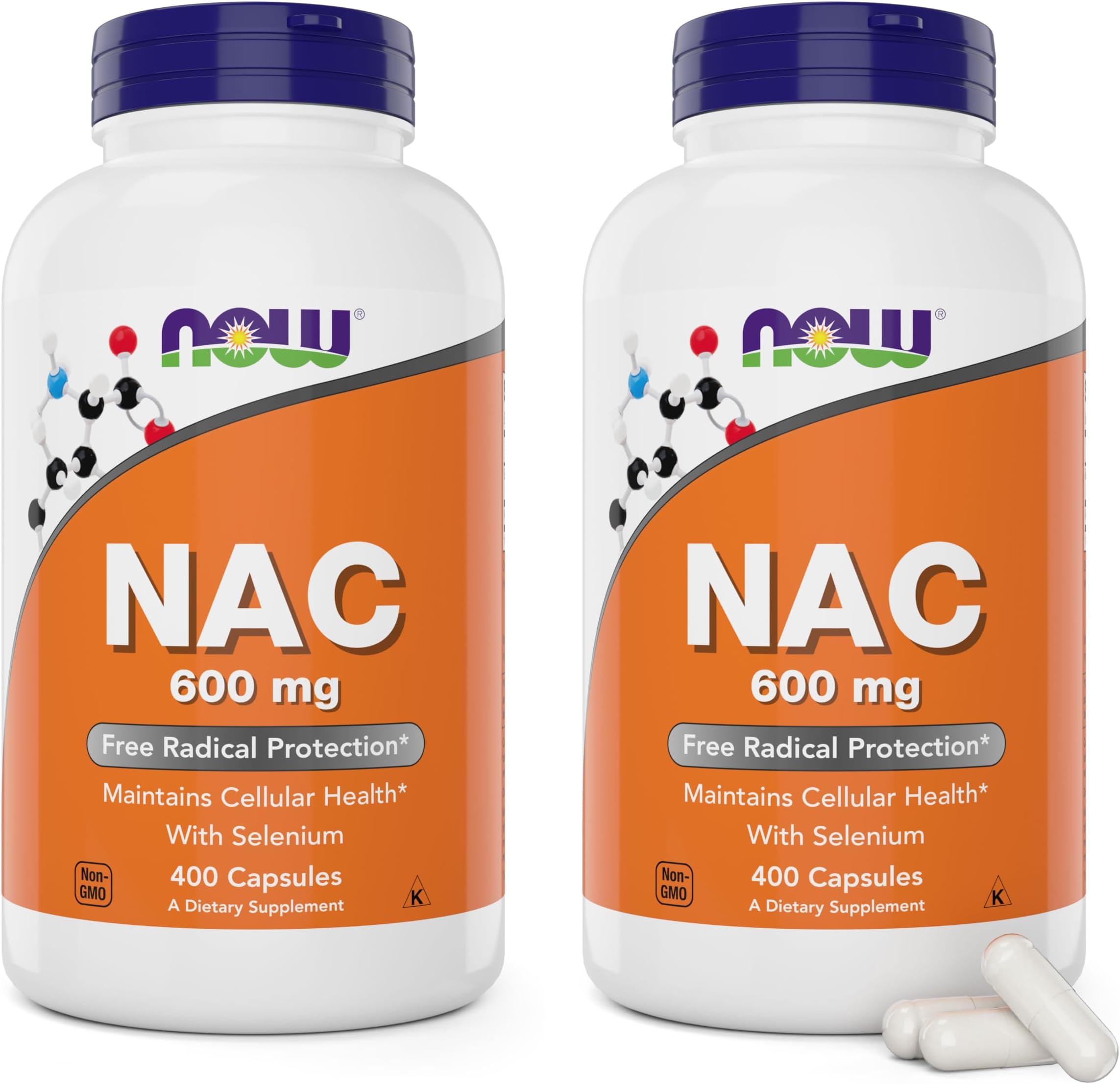 Amazon.com: Now Foods, NAC 600mg with Selenium, 250 Capsules (Pack of 2 ...