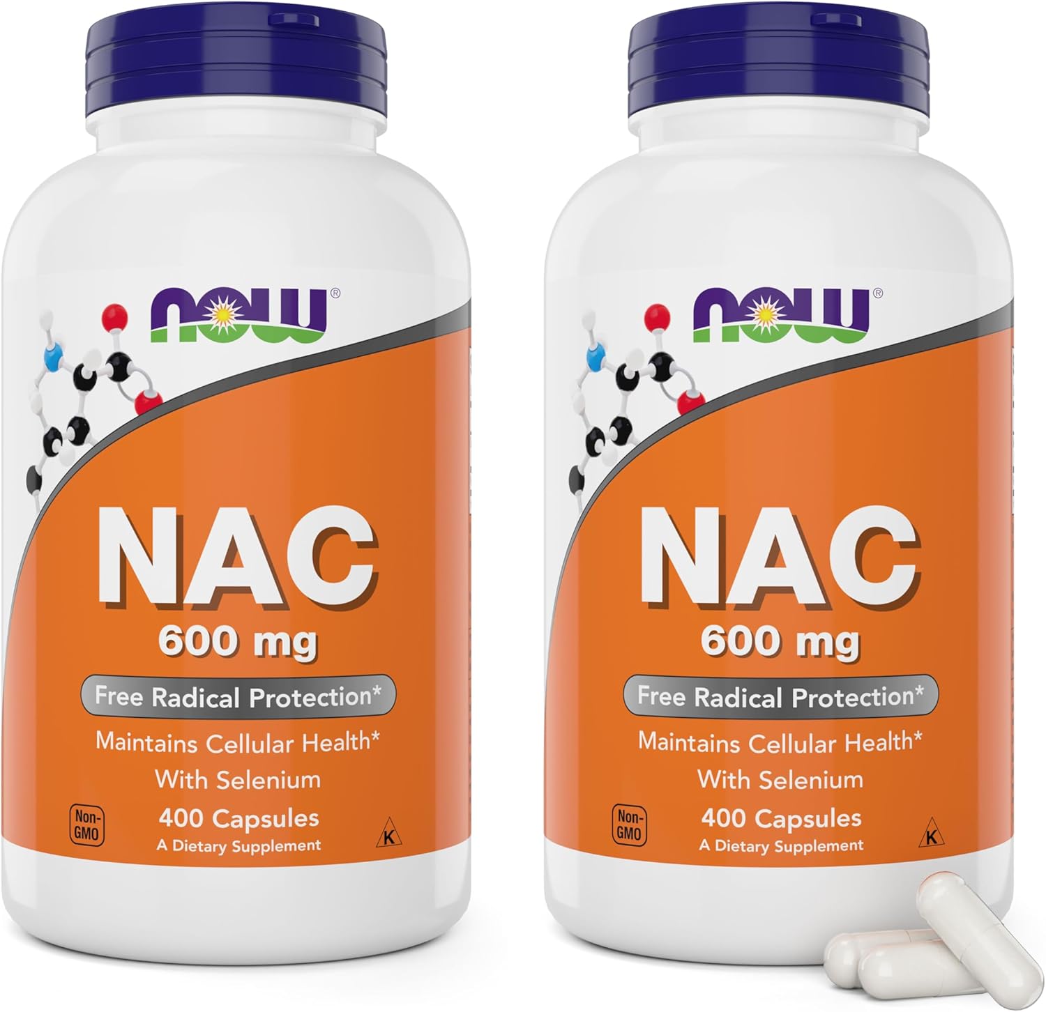 Amazon.com: Now NAC 600 mg, 400 Capsules (Pack of 2), N-Acetyl Cysteine ...