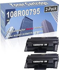 Amazon.com: Credibility Store 2-Pack Compatible High Capacity 3635 (108R00795 / 108R795) Printer ...