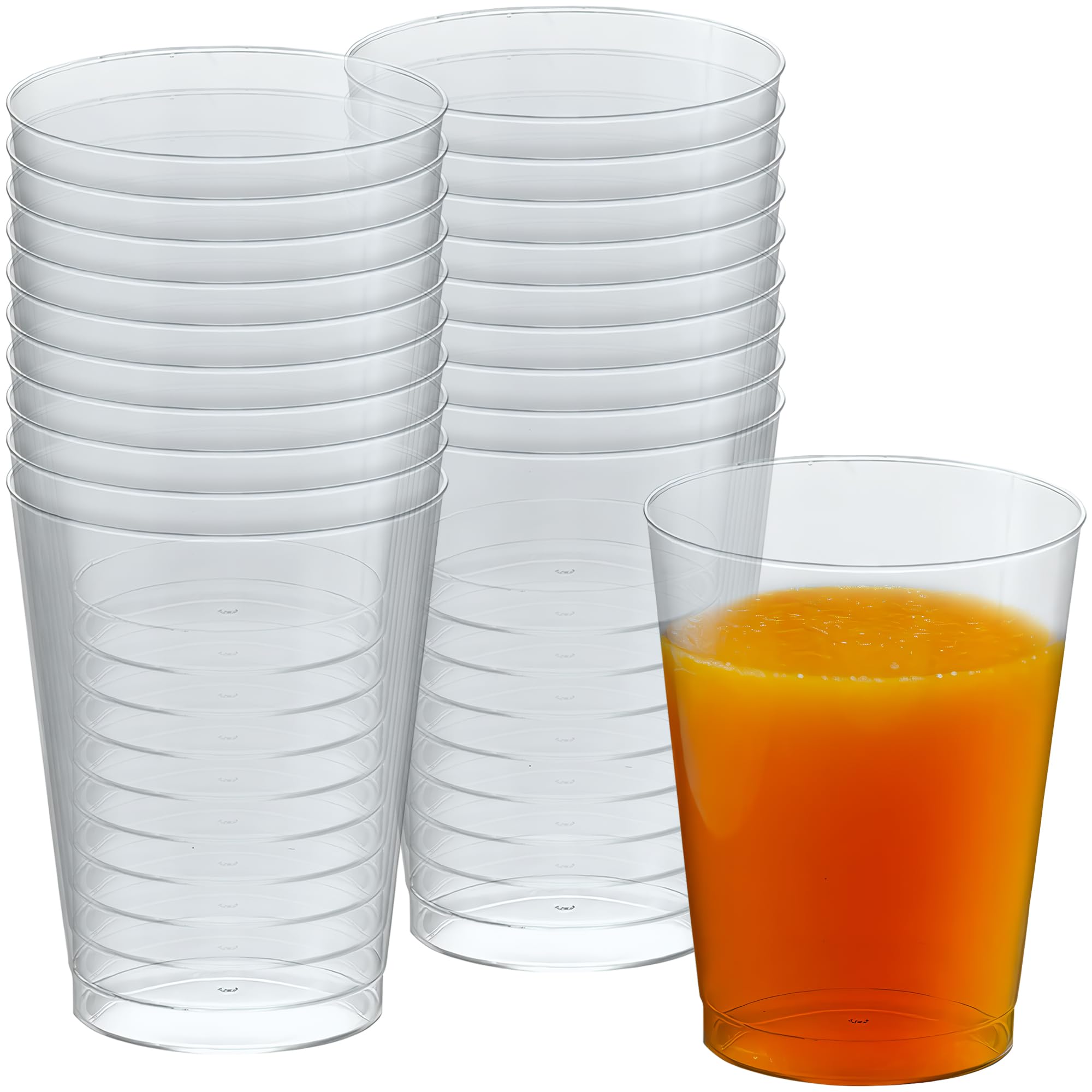 Amazon.com: Kaya Crystal 10oz Clear Plastic Cups - 25 Disposable Clear ...