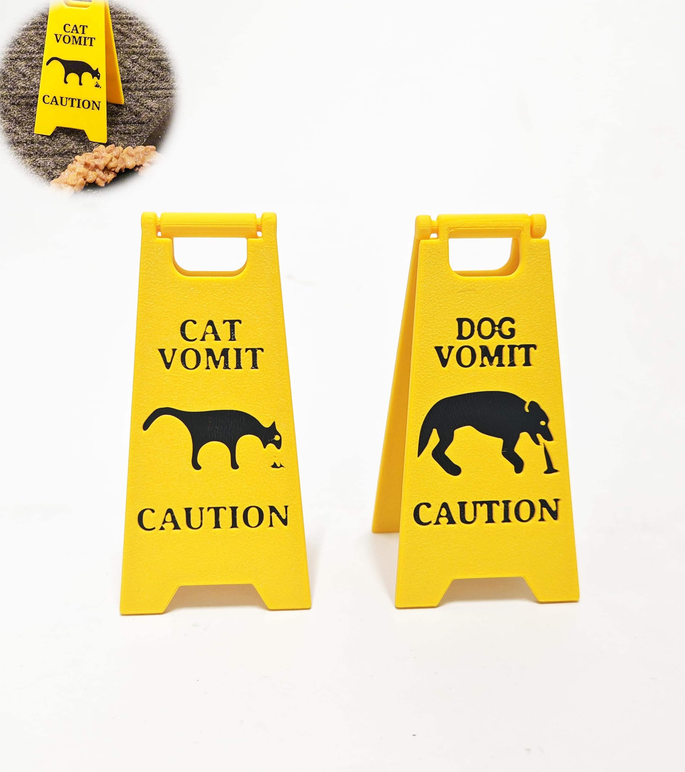 Amazon.com: Cat Vomit Sign, Dog Vomit Sign, 4 Inch Cat&DogVomit Sign ...