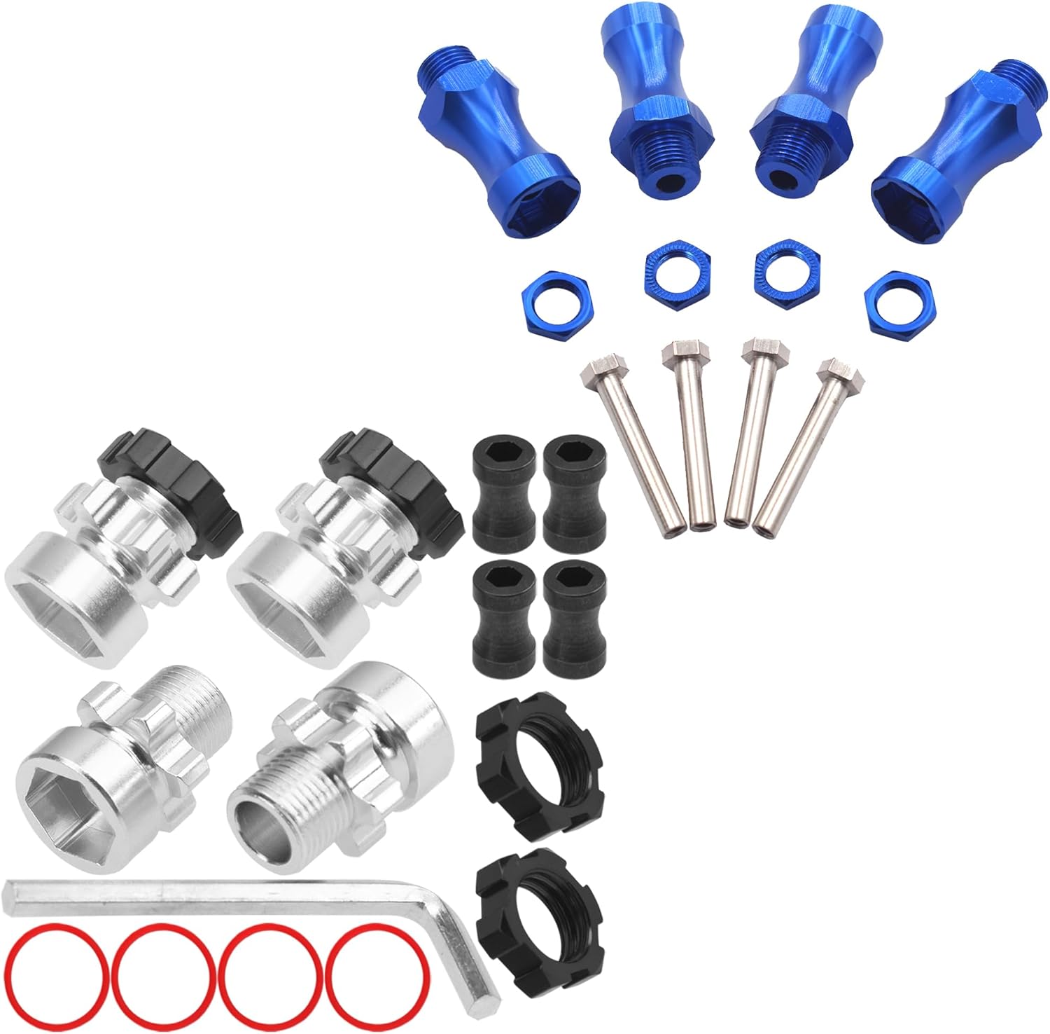 Amazon.com: Metal 12mm to 17mm Wheel Hex Hub Adapter & Aluminum 12mm to ...