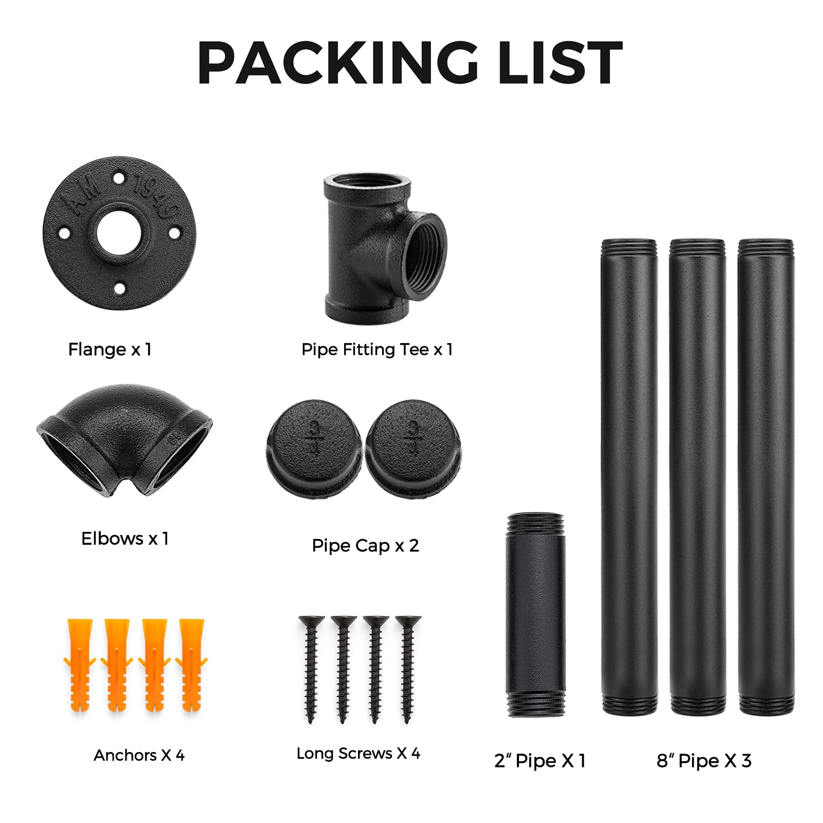 Home Expert Industrial Pipe Clothing Rack Wall Mounted, Heavy Duty ...