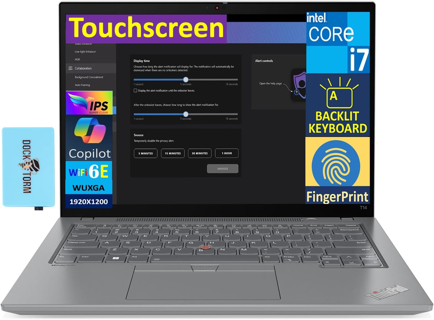 Amazon.com: Lenovo ThinkPad T14 Gen 4 Business Laptop 14.0" Touchscreen ...