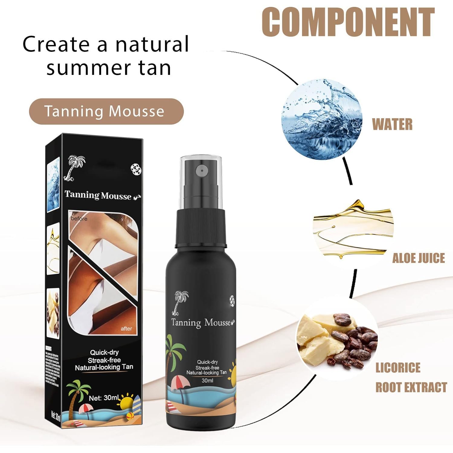 Buy Luxsea Tanning Lotion Self Tanner Medium to Dark Fake Tan Sunless ...