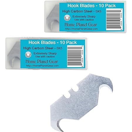 Hook Blade Utility Knife Hooked Razor Blades - Two Packs of 10 Each ...