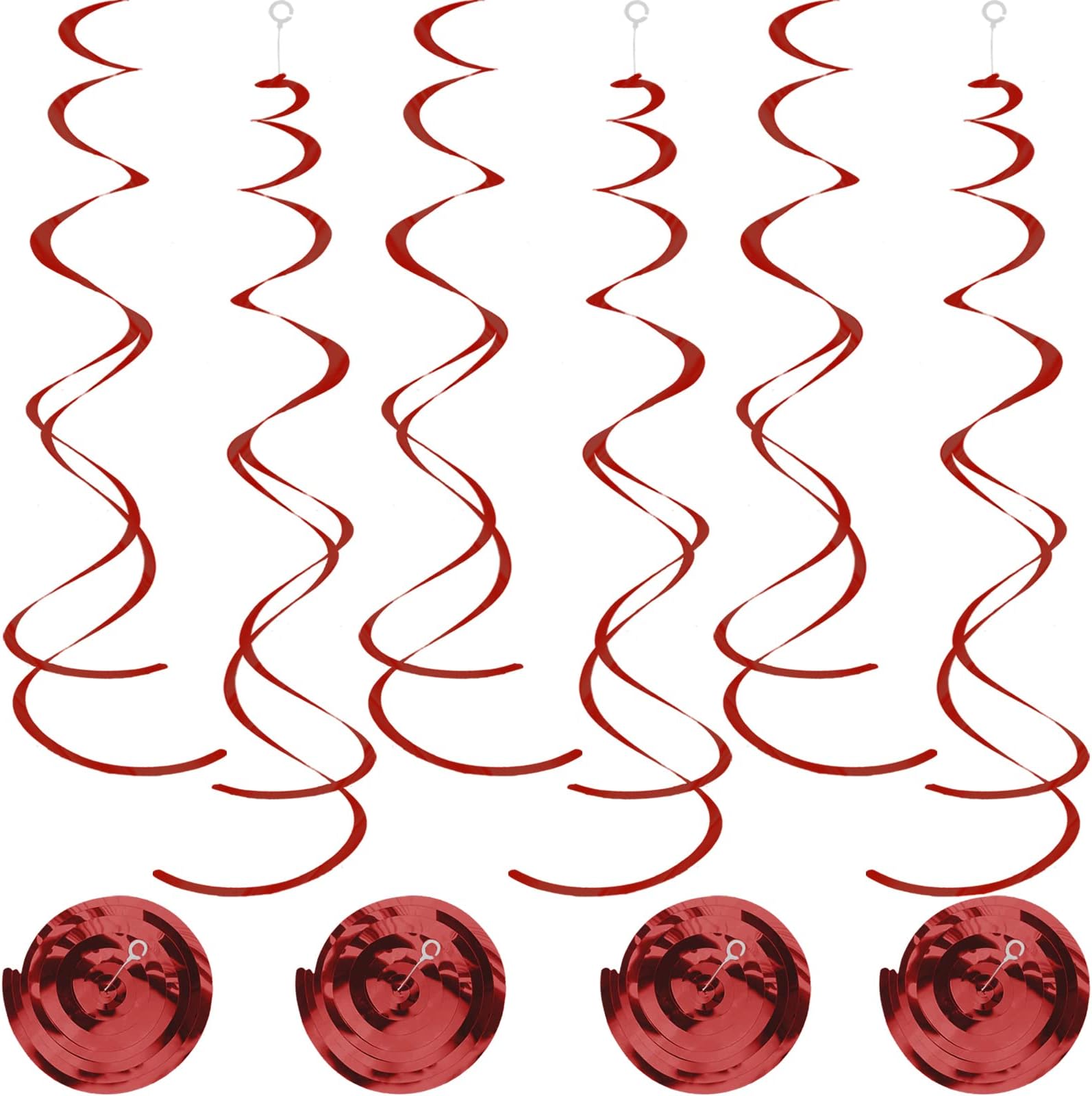Amazon.com: 30 Pcs Burgundy Swirls Decorations Hanging Swirl ...