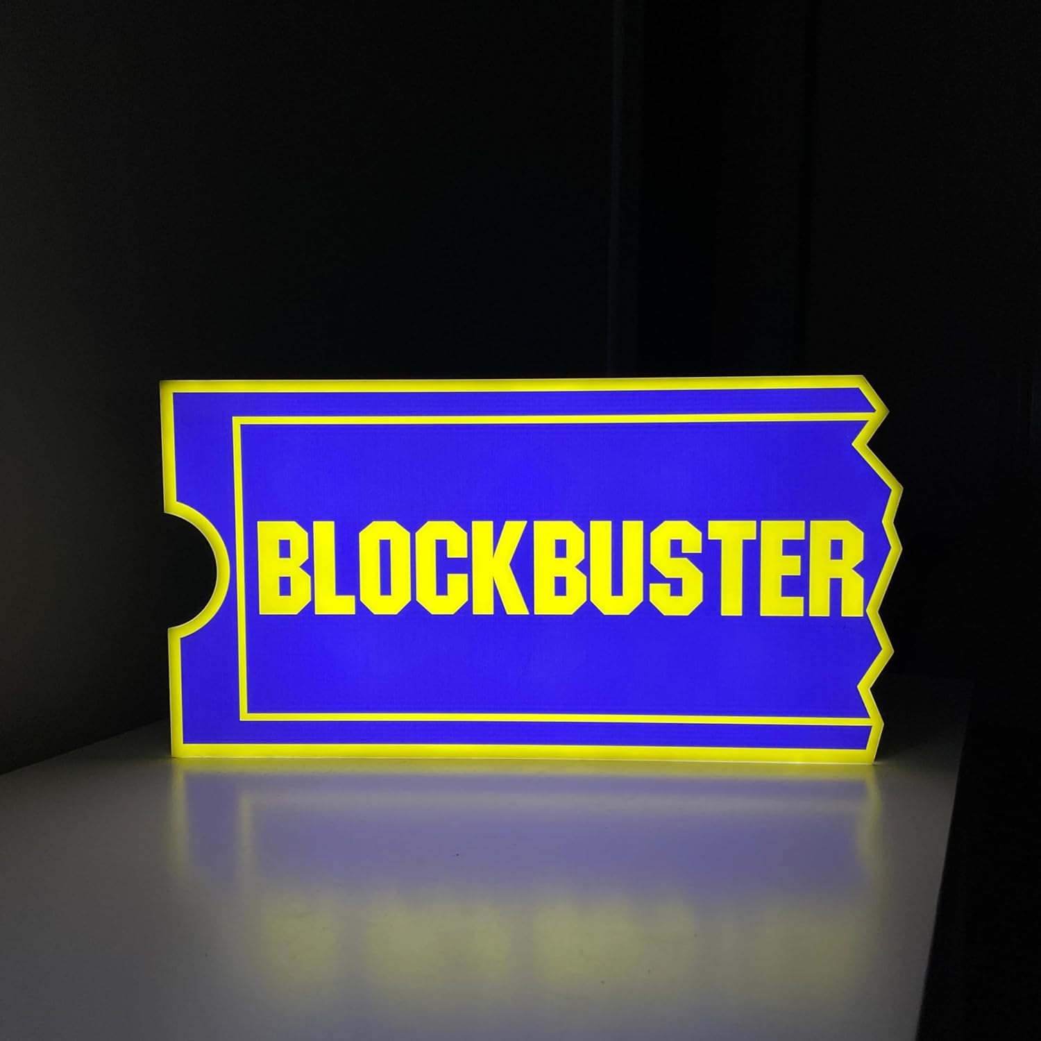 3DSIGN Blockbuster LED Sign – Nostalgic VHS Cassette Acrylic Lightbox ...