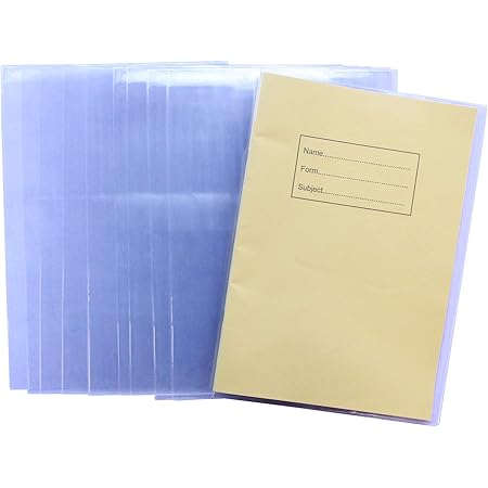 Bright Ideas A4 Clear Slip on Book Cover Jackets (Pack of 10), Made of ...