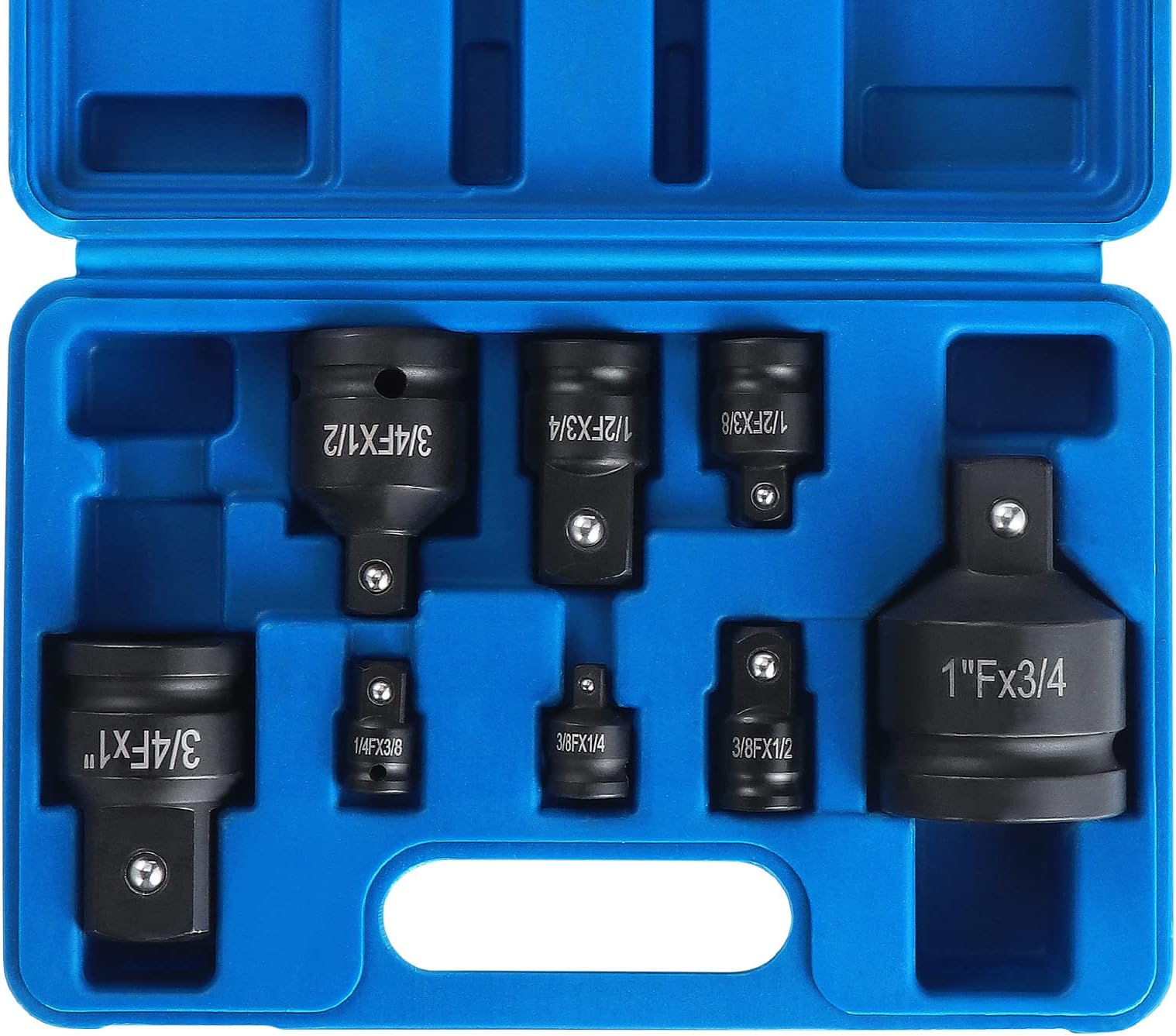 Socket Adaptor Set, 8 Pcs Impact Socket Adapter and Reducer Set 1/4" 3/ ...