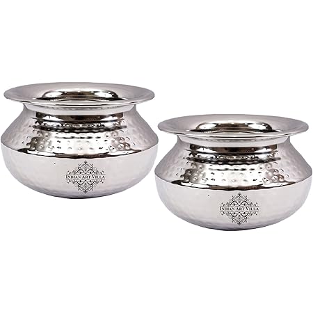 Buy MUKE Stainless Steel Heavy Base Sipri Dekchi Handi Bhagona Cooking ...