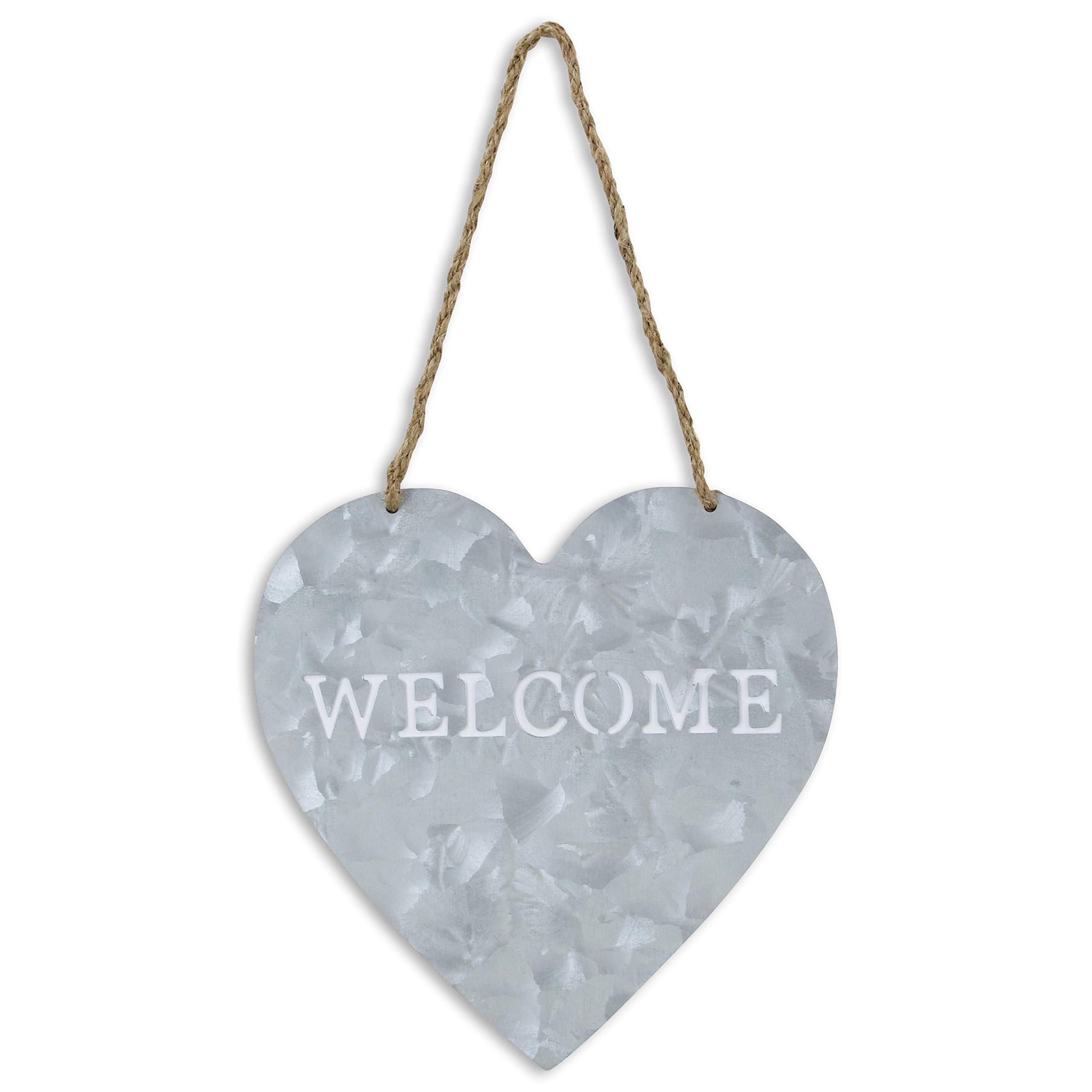 Amazon.com: Cheung's FP-3389 Metal Heart Shaped "Welcome" Hanging ...