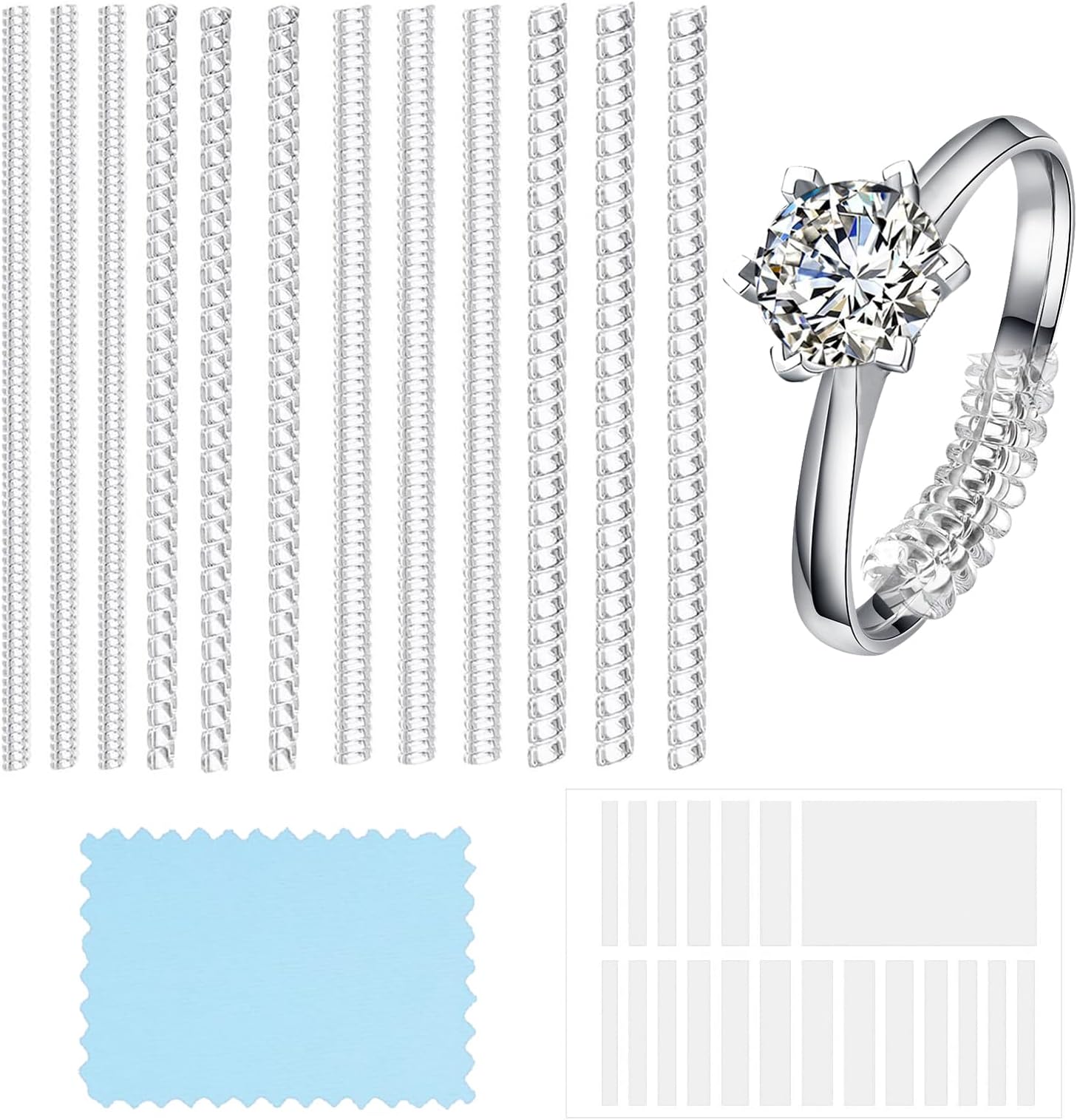 Ring Size Measurement UK Sizes A-Z, Ring Size Adjuster for Loose Rings ...