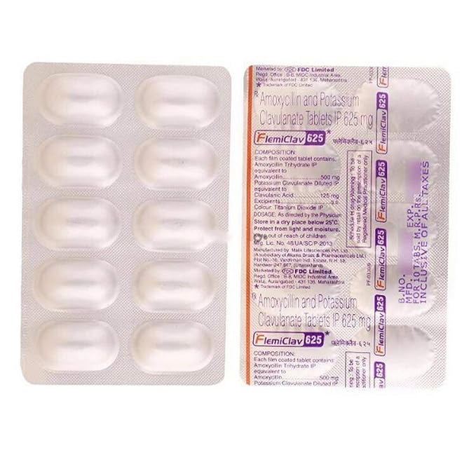 Flemiclav 625 - Strip of 10 Tablets : Amazon.in: Health & Personal Care
