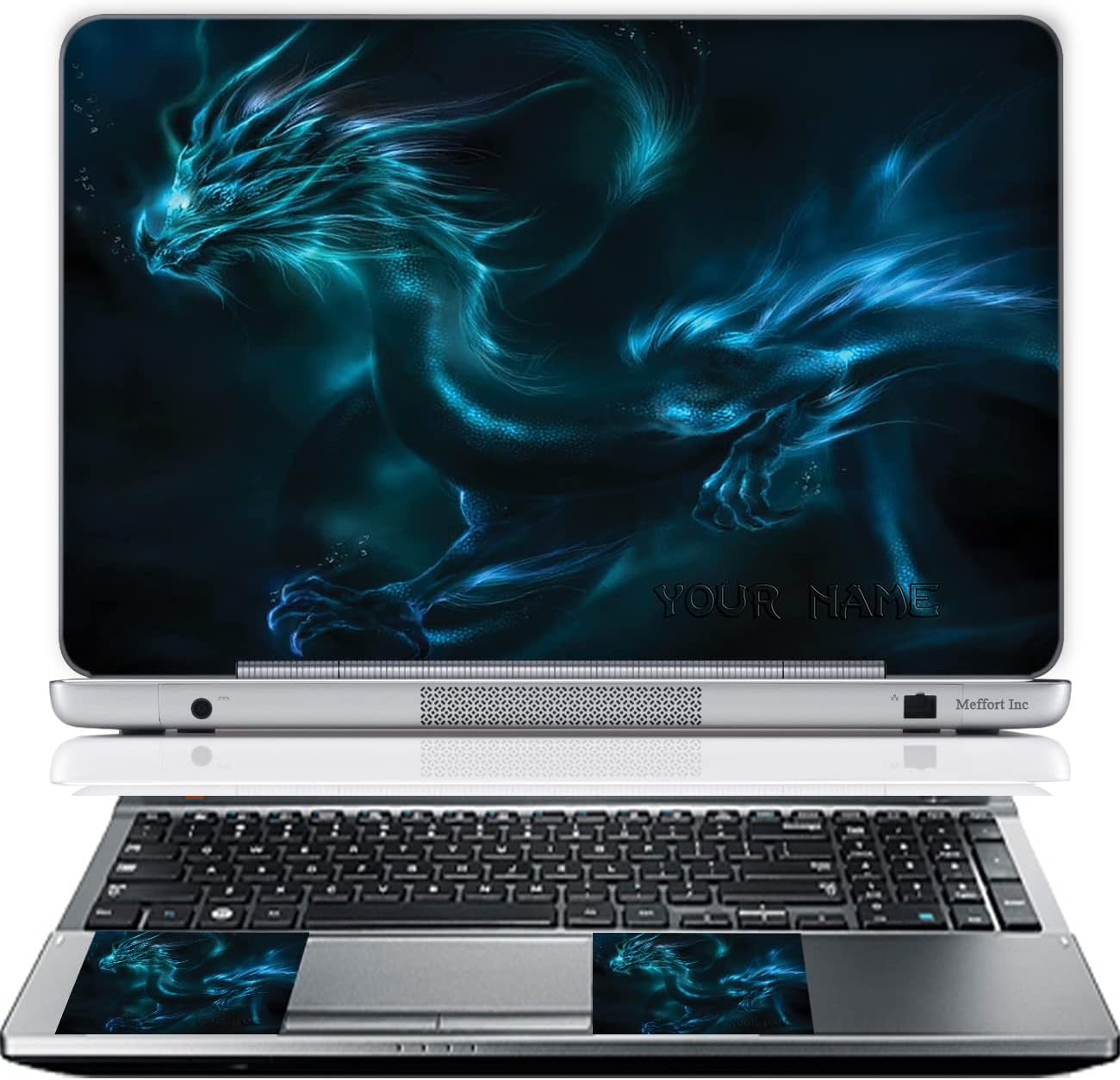 Amazon.com: Meffort Inc Personalized Laptop Skin Sticker Cover Art ...