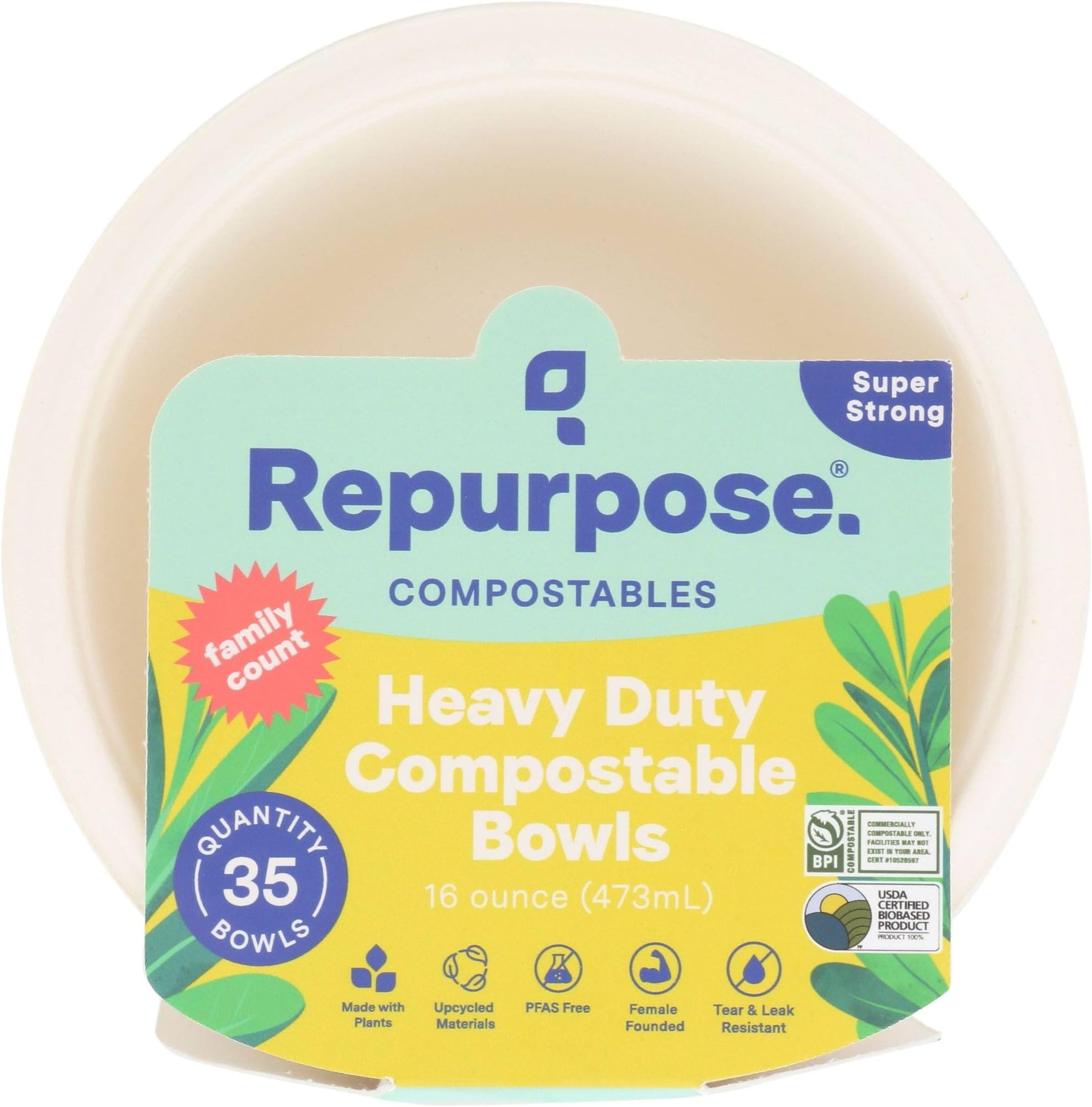 Amazon.com: Repurpose, Eco-Bigger Bowls 16 Ounce, 20 Count : Health ...