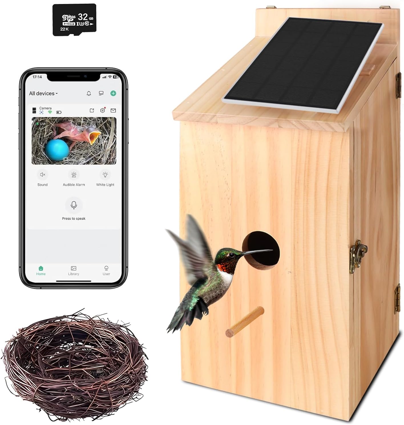 Amazon.com: WIWACAM WiFi Bird Box Camera, 4K HD WLAN, Live Video to ...
