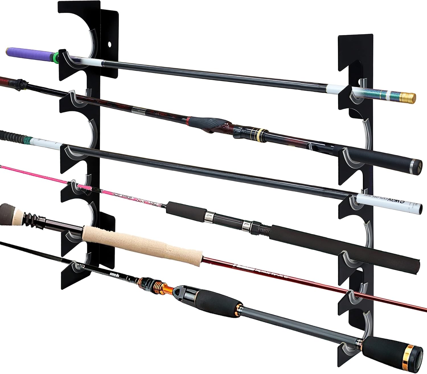 Amazon.com: Vhelyom Fishing Rod Rack Holder| Wall Storage Rack for ...