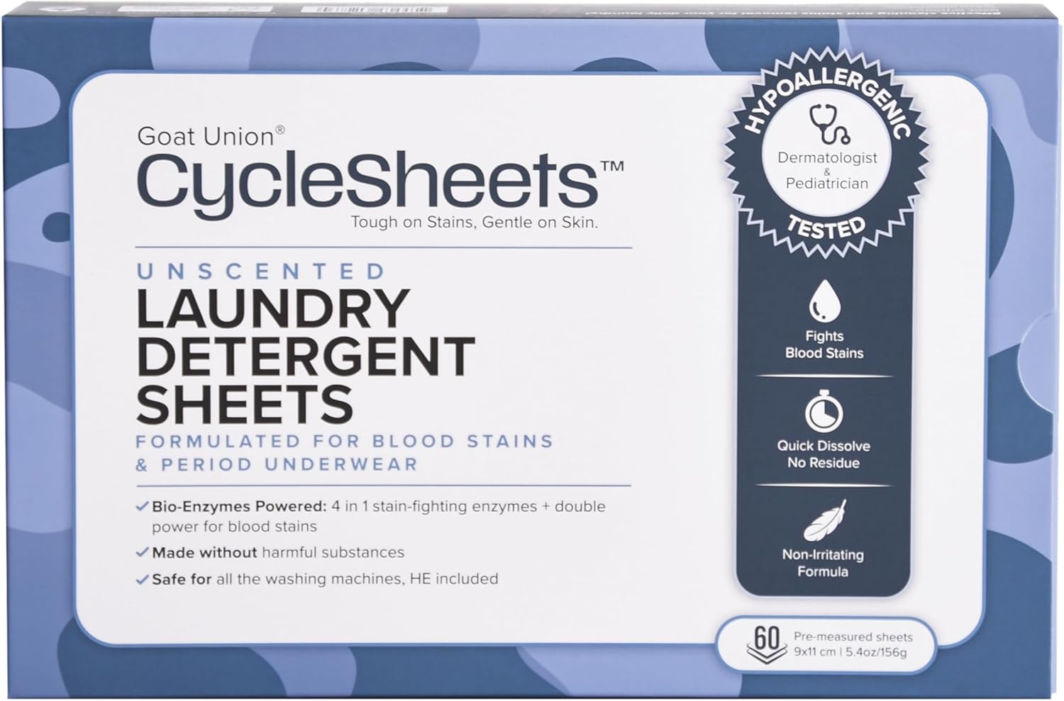Amazon.com: Goat Union CycleSheets Fragrance-Free Laundry Detergent ...