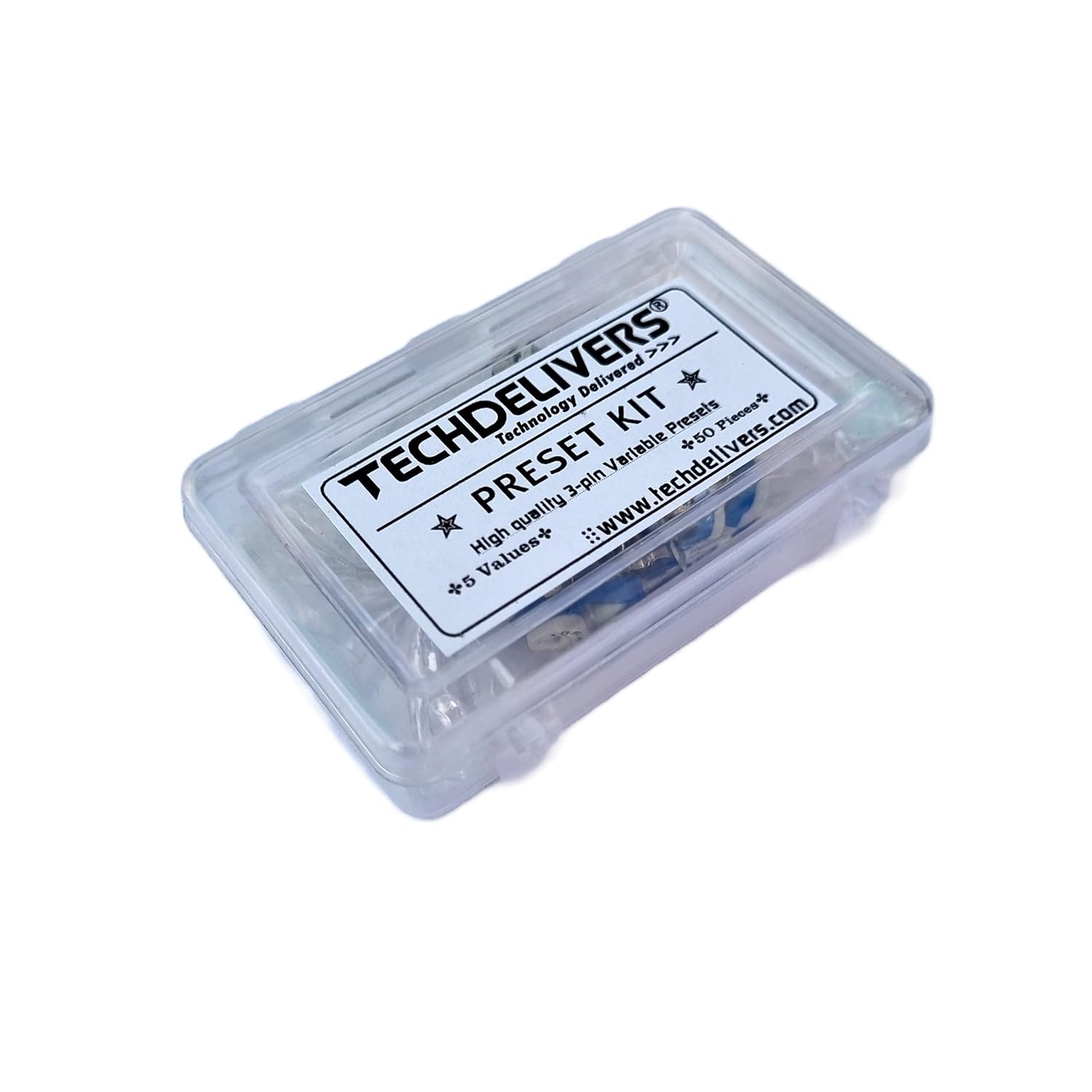 TECHDELIVERS® Preset Variable Resistor Kit 1K, 4K7, 10K, 100K, 1M ohm 3 ...