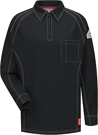 Amazon.com: Bulwark FR Polo de manga larga Iq Series Comfort Knit Fr ...