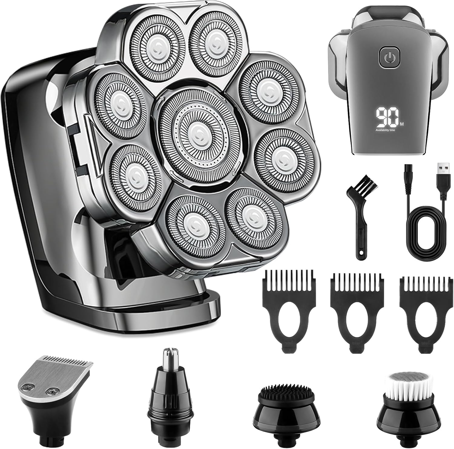 Amazon.com: 9D Head Shaver for Bald Men, 5-in-1 Electric Razor for Men ...