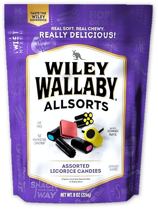 Amazon.com : Wiley Wallaby Licorice, Allsorts, 8 Ounces : Grocery ...