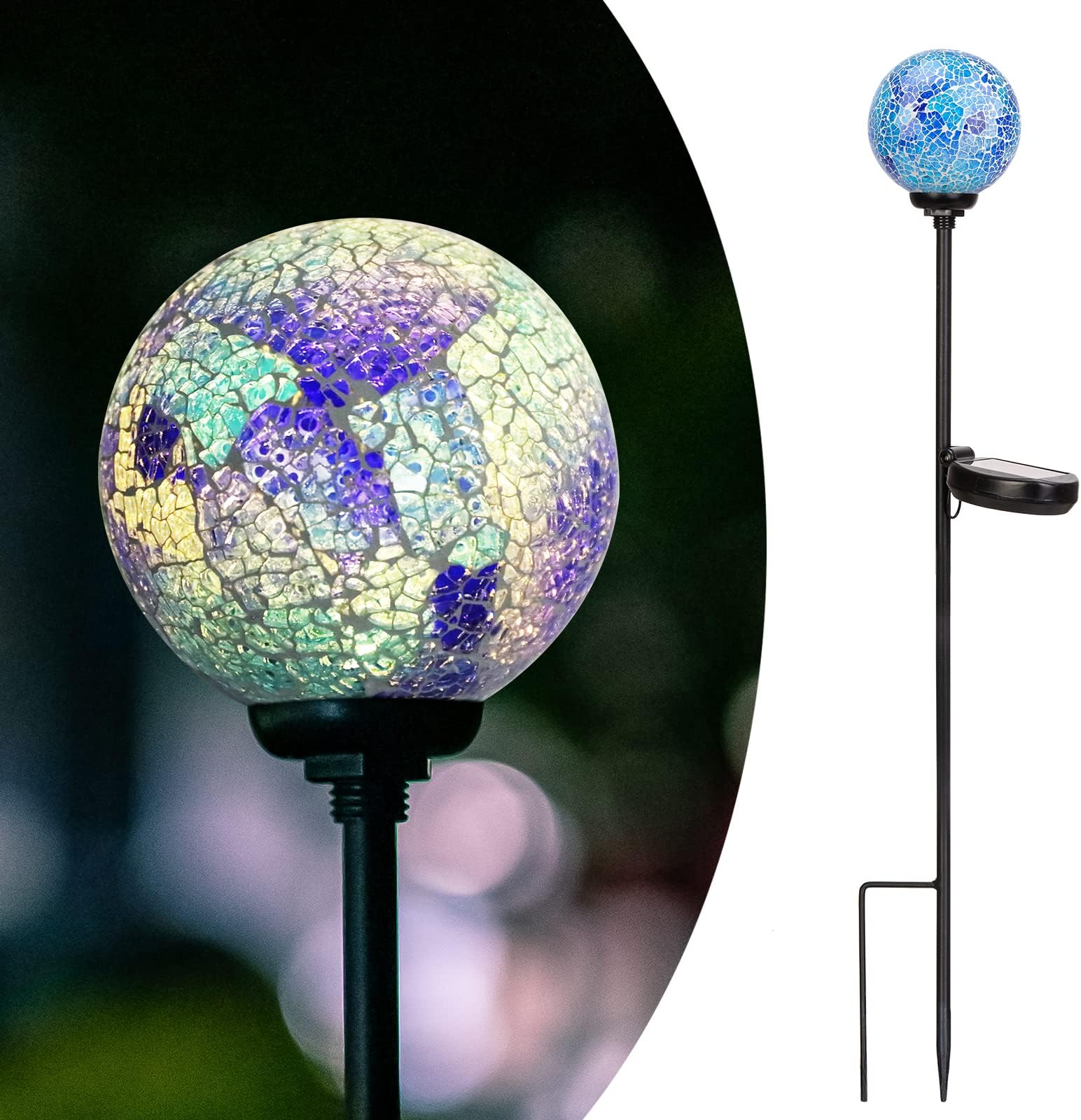 Amazon.com: Afirst Solar Lights Outdoor Decorative Mosaic Gazing Ball ...