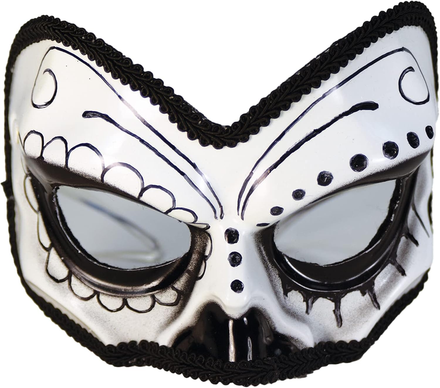 Amazon.com: Rubies Adult Day of the Dead Half-Skull Eye-Mask : Clothing ...