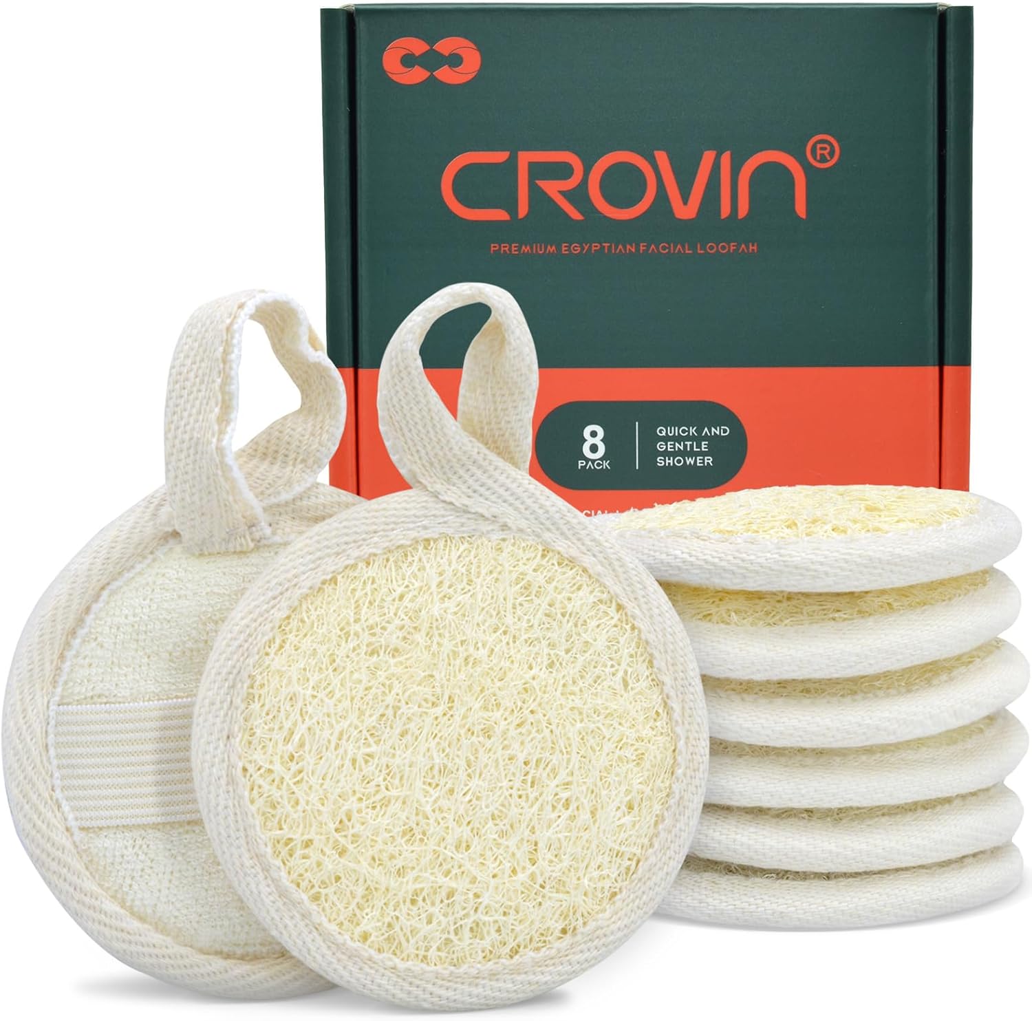 Amazon.com: Crovin Premium Exfoliating Facial Loofah Pads, Natural ...