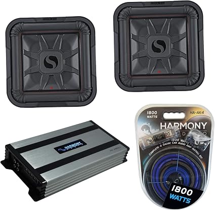 Amazon.com: Harmony Audio Kicker (2) 46L7T122 Car Audio L7T Shallow ...