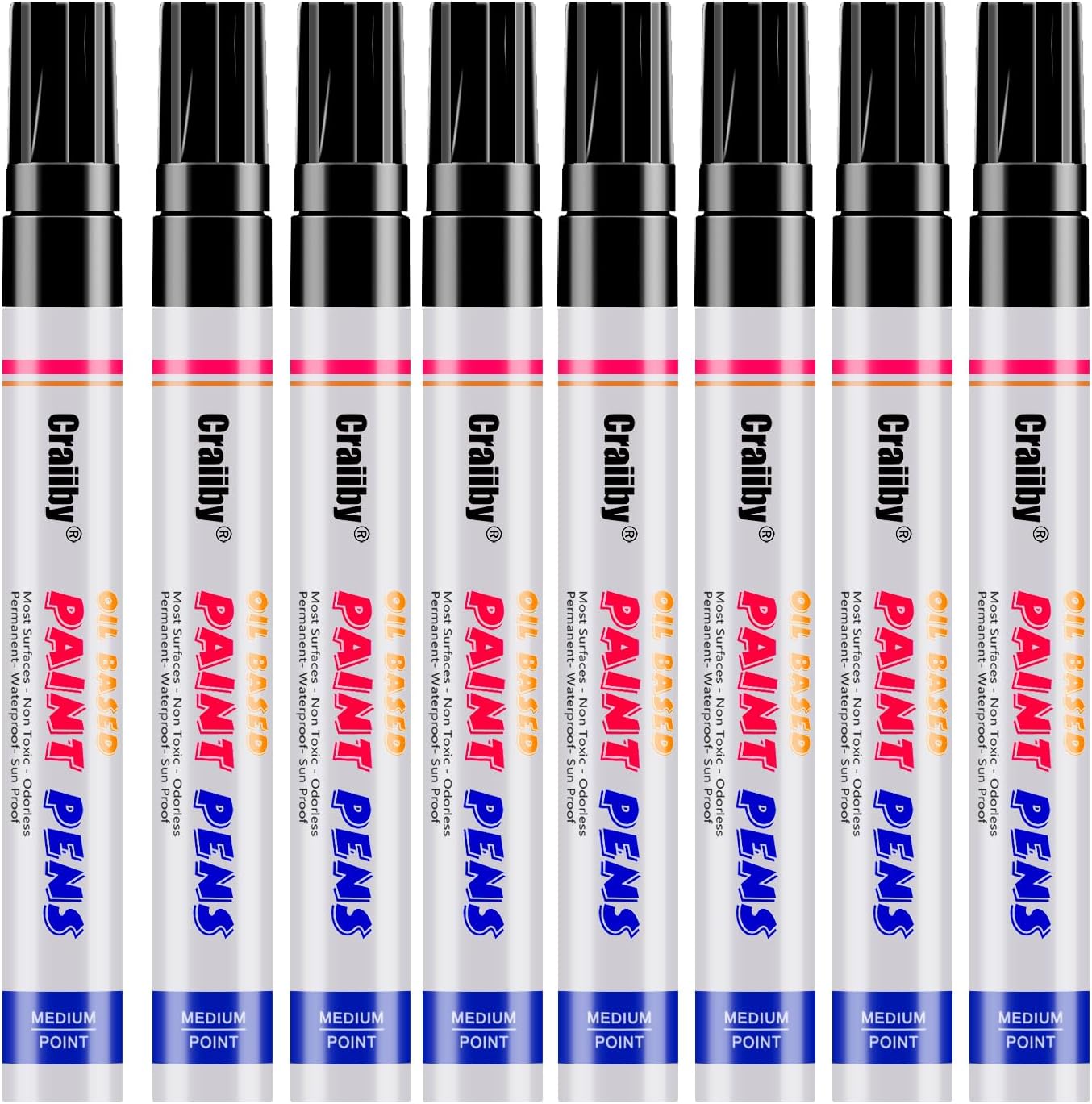 Amazon.com: Black Paint Markers, 2 Pack Oil-Based Waterproof Quick Dry ...