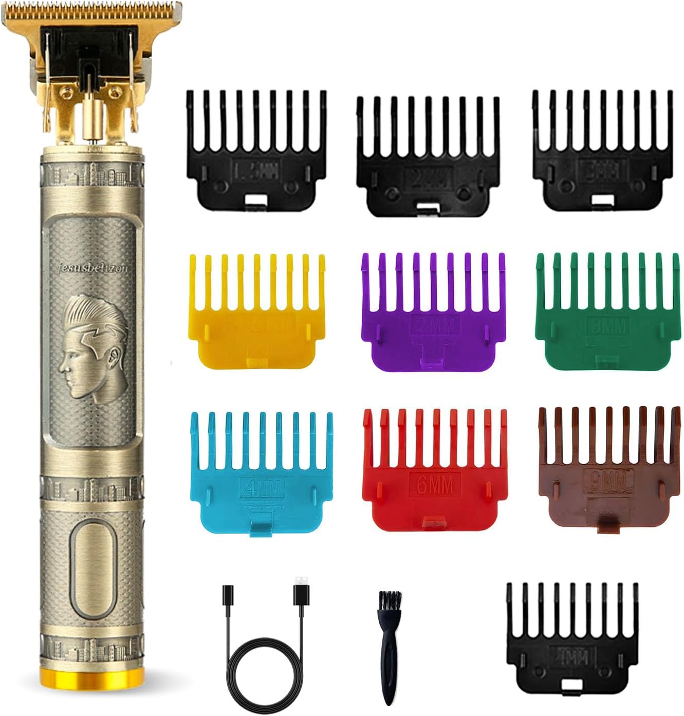 Amazon.com: BTRICL Cordless Electric Hair Trimmer with 10 Guide Combs ...