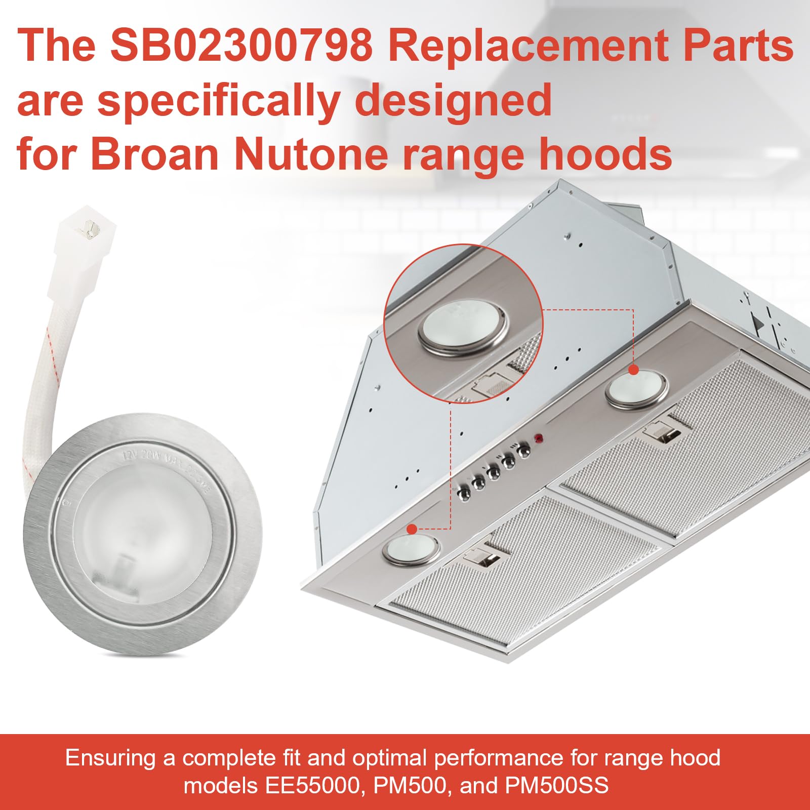 Kitchen Hood Light Upgrade Giokyi Range Hood Light Replacement - LED ...