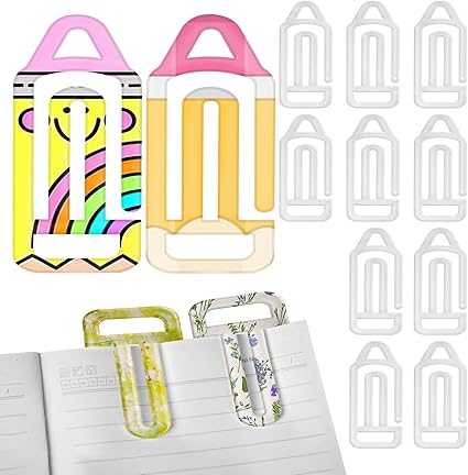 Amazon.com: 12pcs Acrylic Paper Clips Pencil Shape DIY Sublimation ...