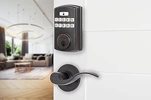 BRINKS Keyless Entry Door Deadbolt, High-Security Keypad Door Lock, 50 ...