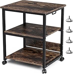 Amazon.co.jp: DEWEL プリンター台 キャスター付き a3 プリンターラック プリンターワゴン コピー機 台 プリンタ 複合機 机下 収納 サイド ワゴン ラック 棚 大型 幅 ...