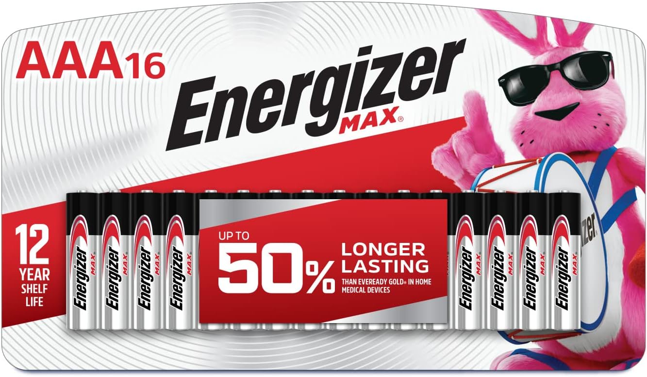 Amazon.com: Energizer AAA Batteries, Max Triple A Alkaline, 16 Count ...