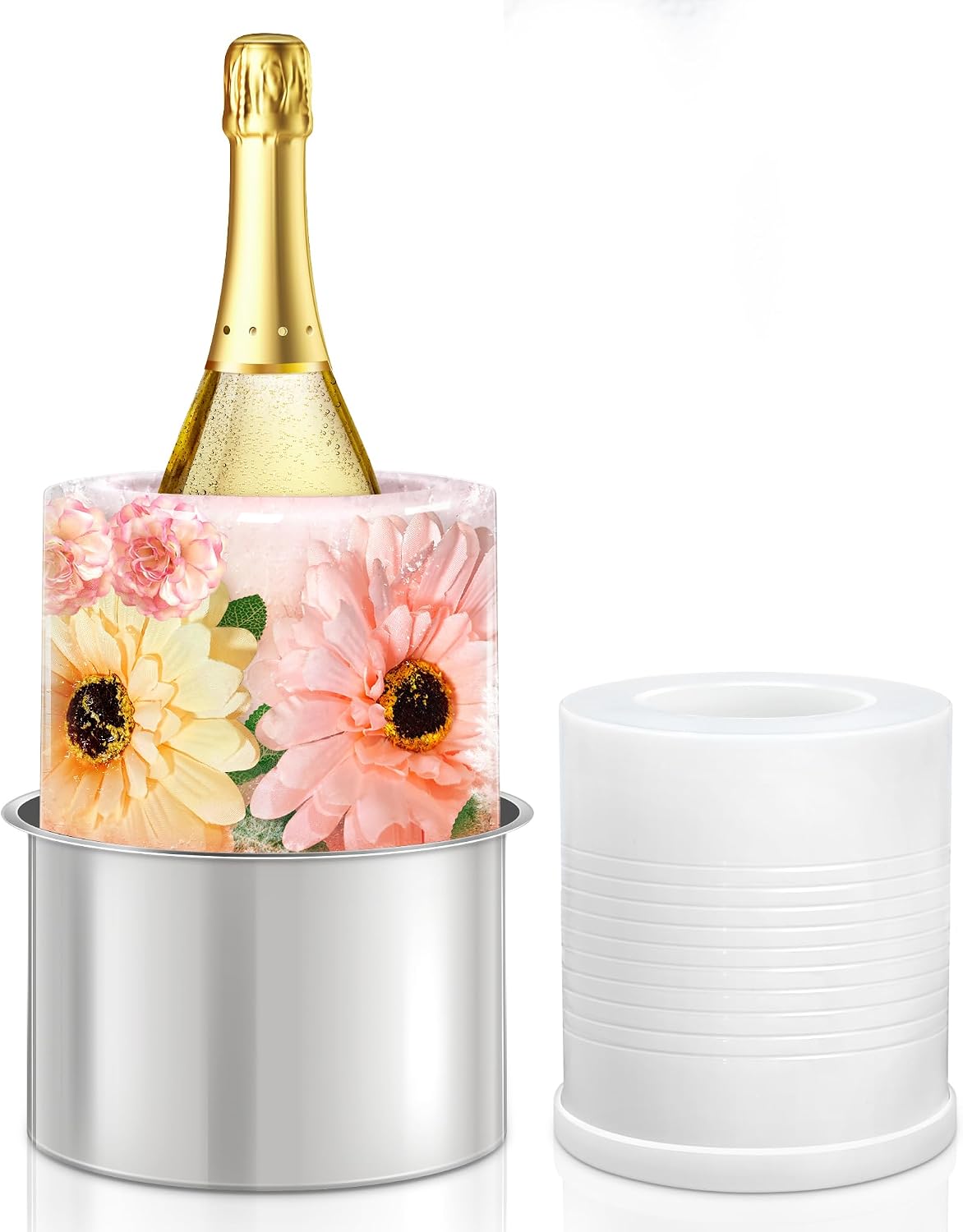 Amazon.com: EcoCalm Silicone Ice Mold Wine Bottle Chiller, Champagne ...