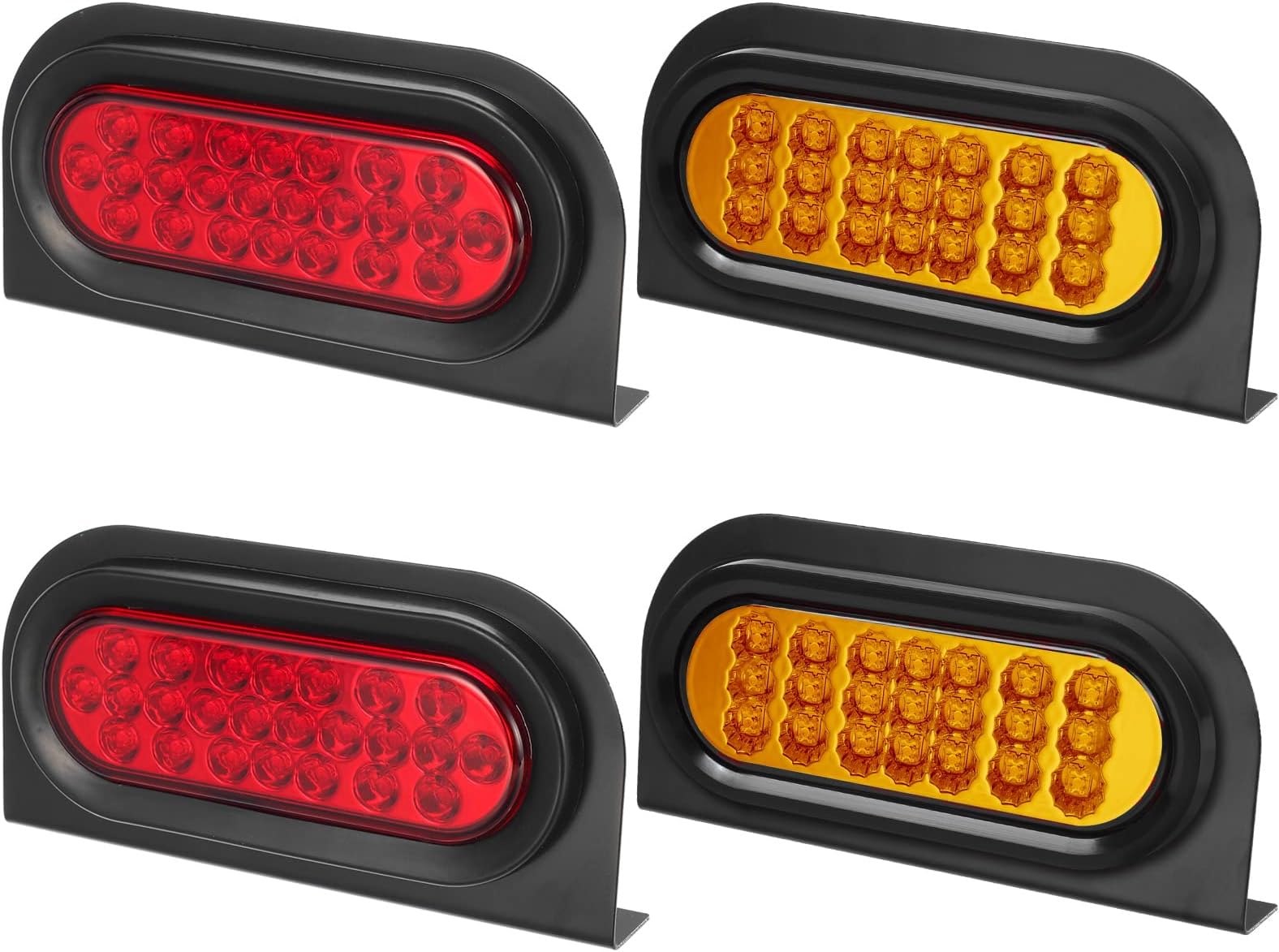 Amazon.com: Partsam 6" inch Oval Trailer Light w/Mounting Brackets 2pcs ...